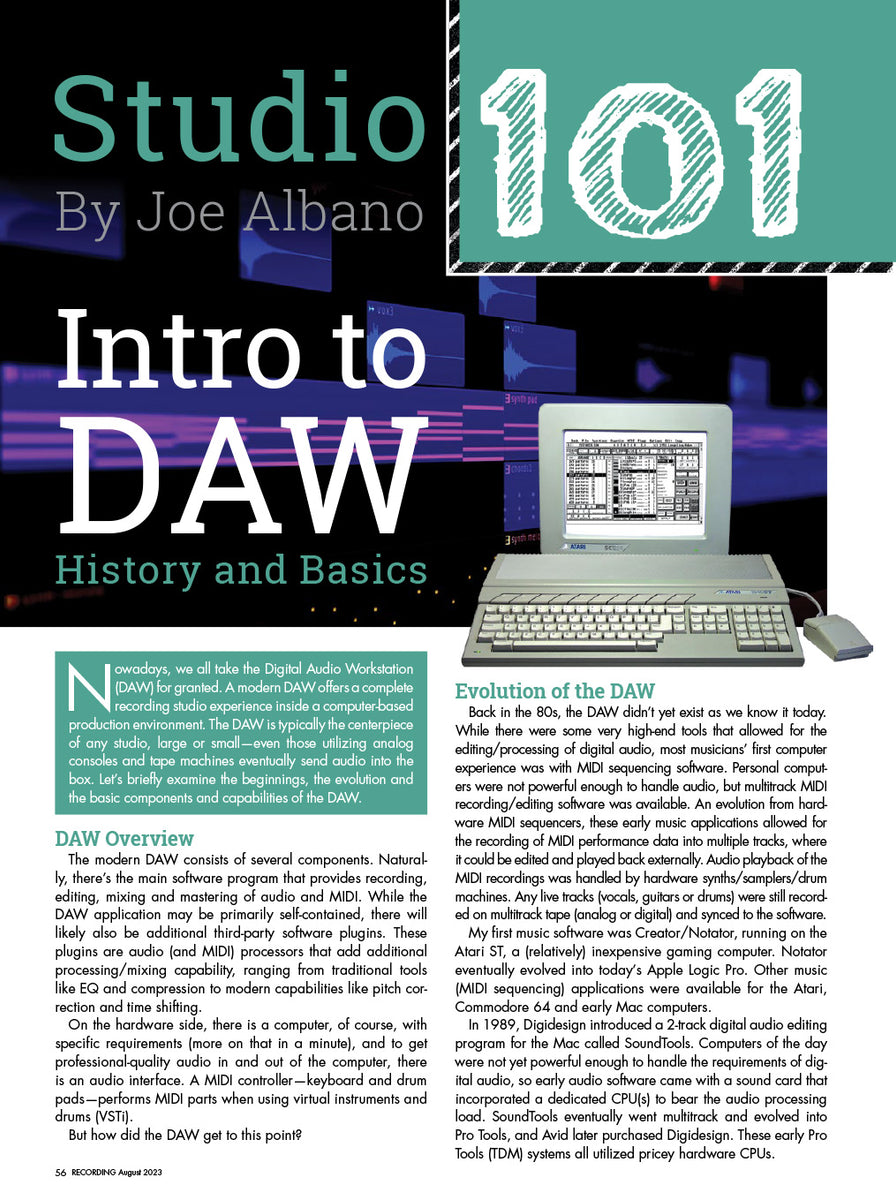 Studio 101 – Intro to DAW: History and Basics – Recording Magazine