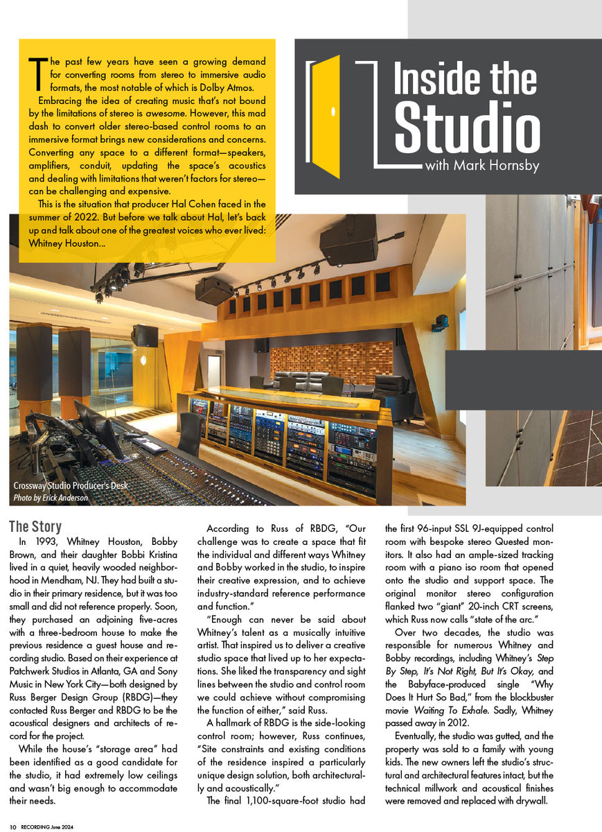 Inside the Studio – Stereo to Immersive at Crossway Studio – Recording ...