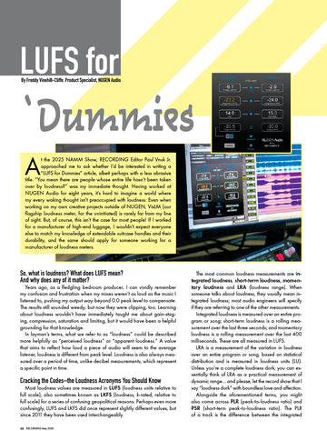 LUFS for 'Dummies – Recording Magazine