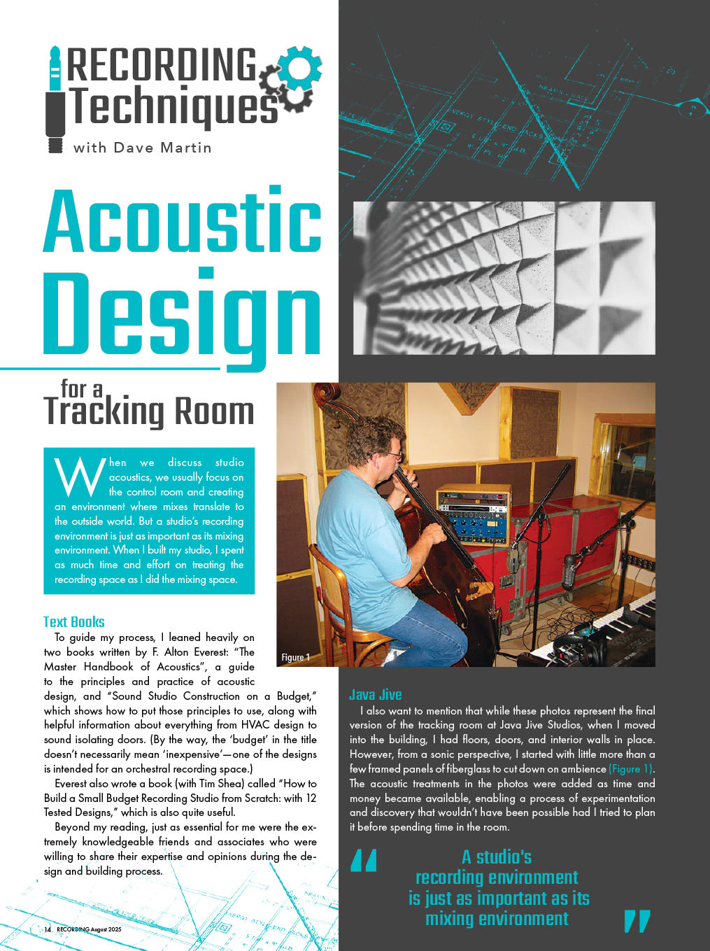 RECORDING Techniques—Acoustic Design for a Tracking Room – Recording ...