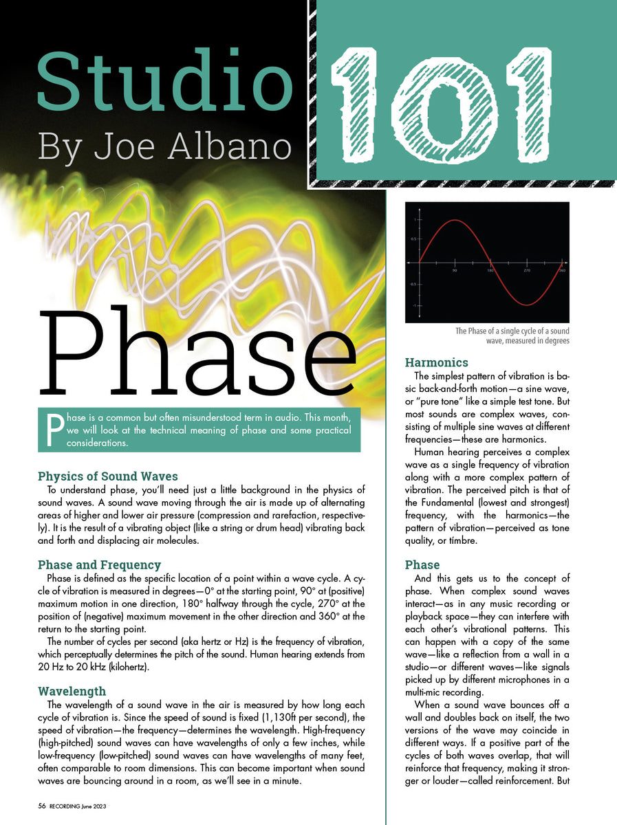 Studio 101 – Phase – Recording Magazine