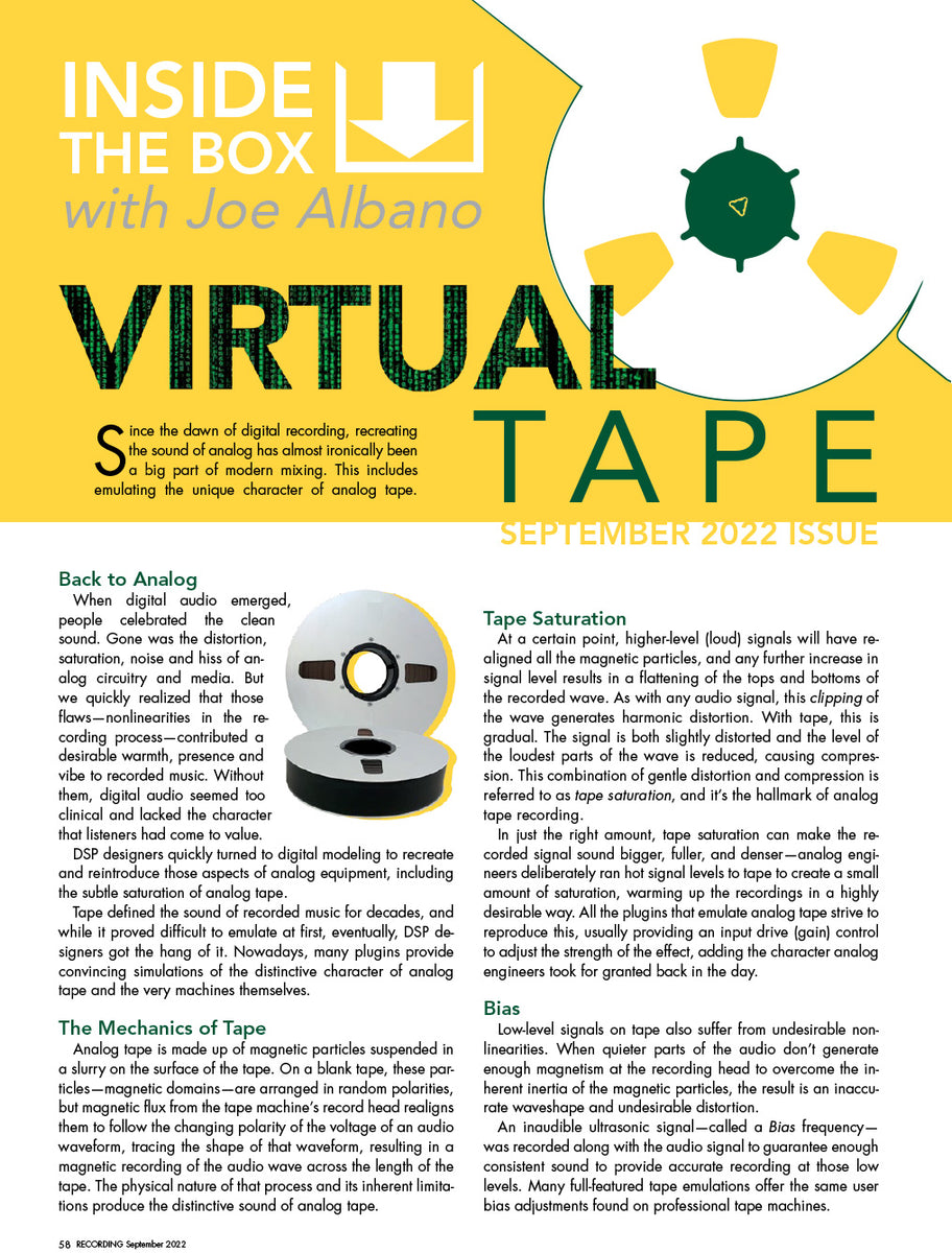 Inside the Box - Virtual Tape – Recording Magazine