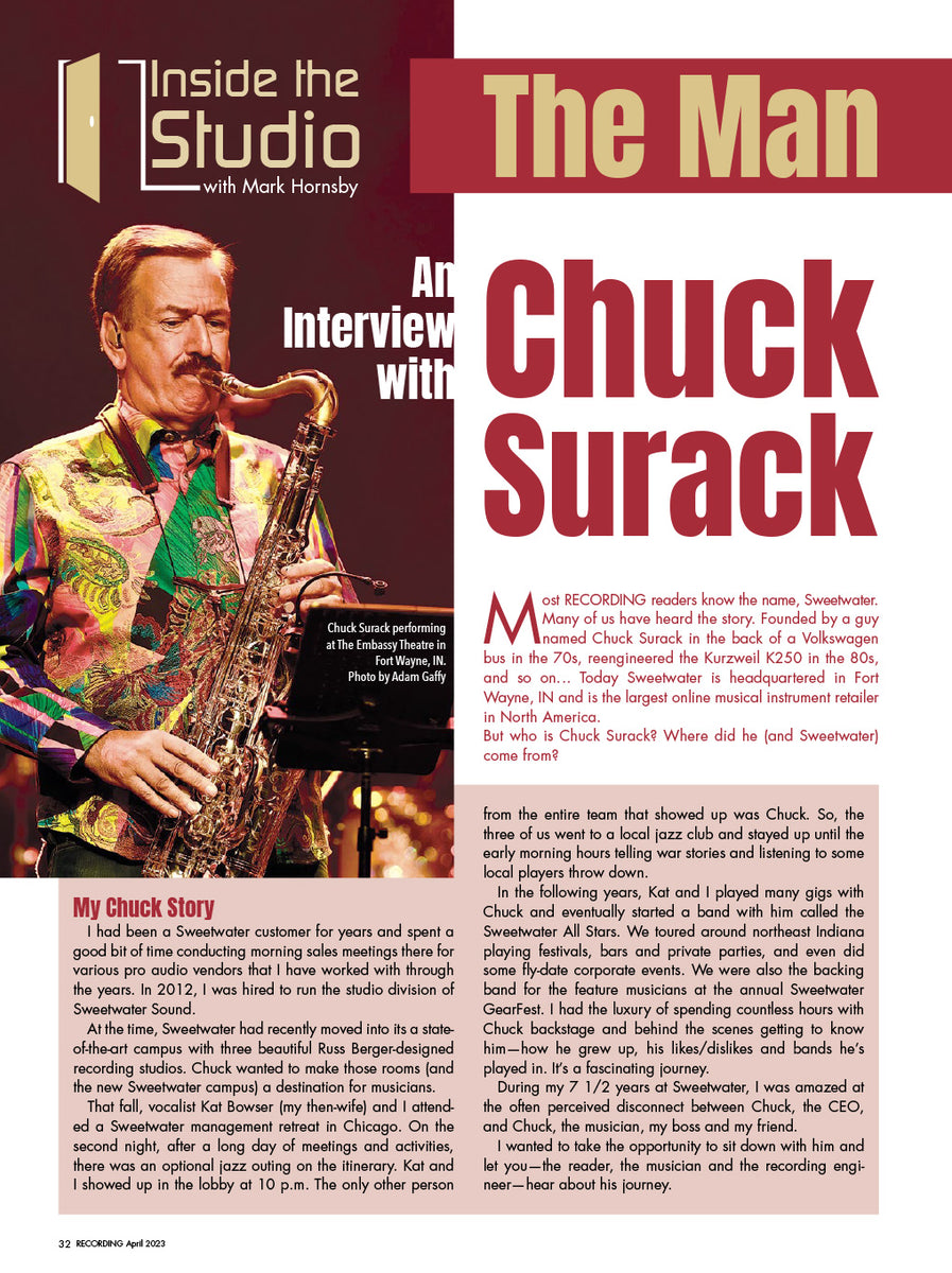 Inside the Studio – An Interview with Chuck Surack – Recording Magazine