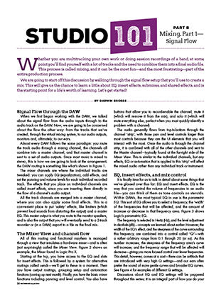 Studio 101 - Part 8: Mixing, Part 1: Signal Flow – Recording Magazine